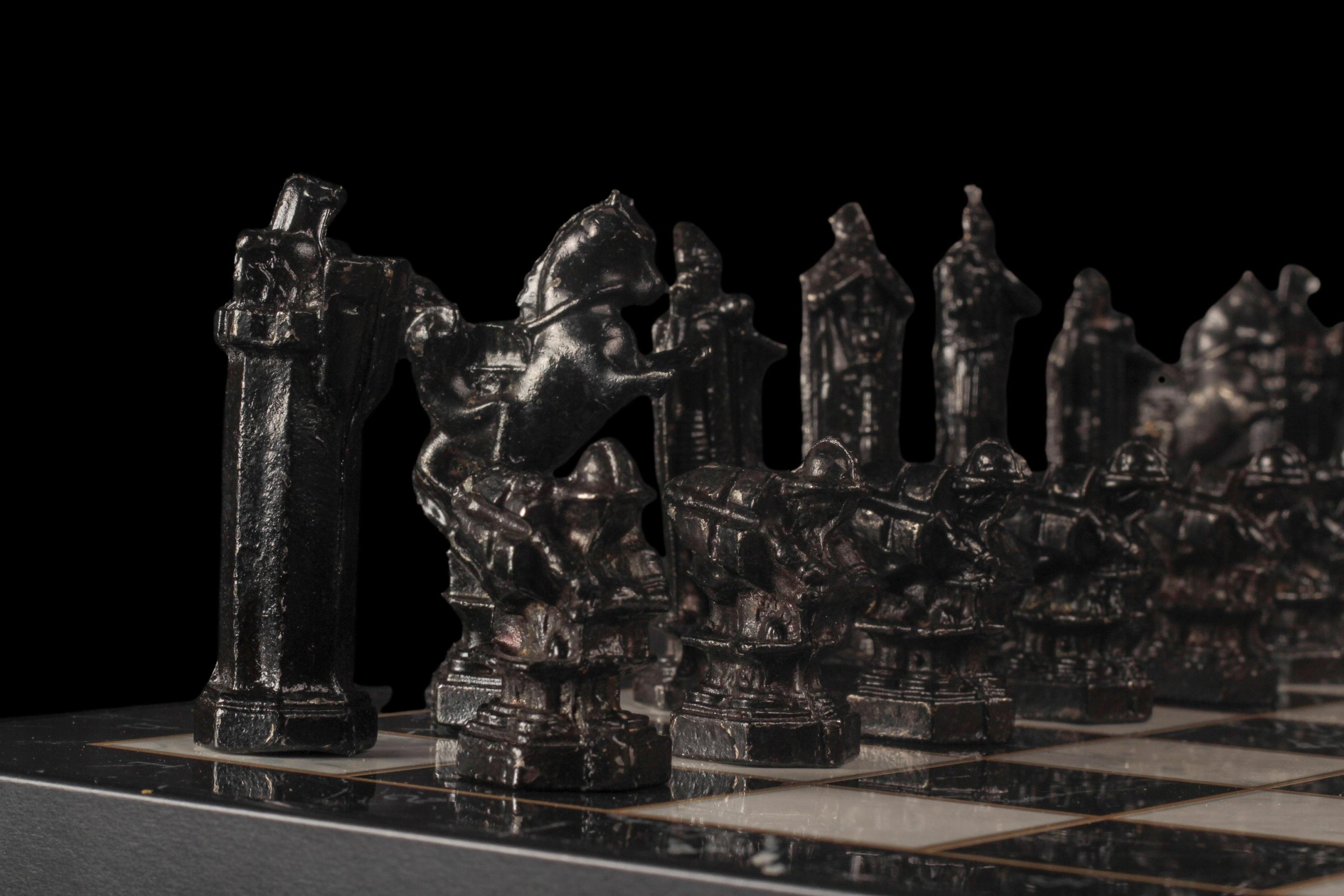 Elegant Metal Wizard Chess Set With Engraved Name Plate Exquisite ...