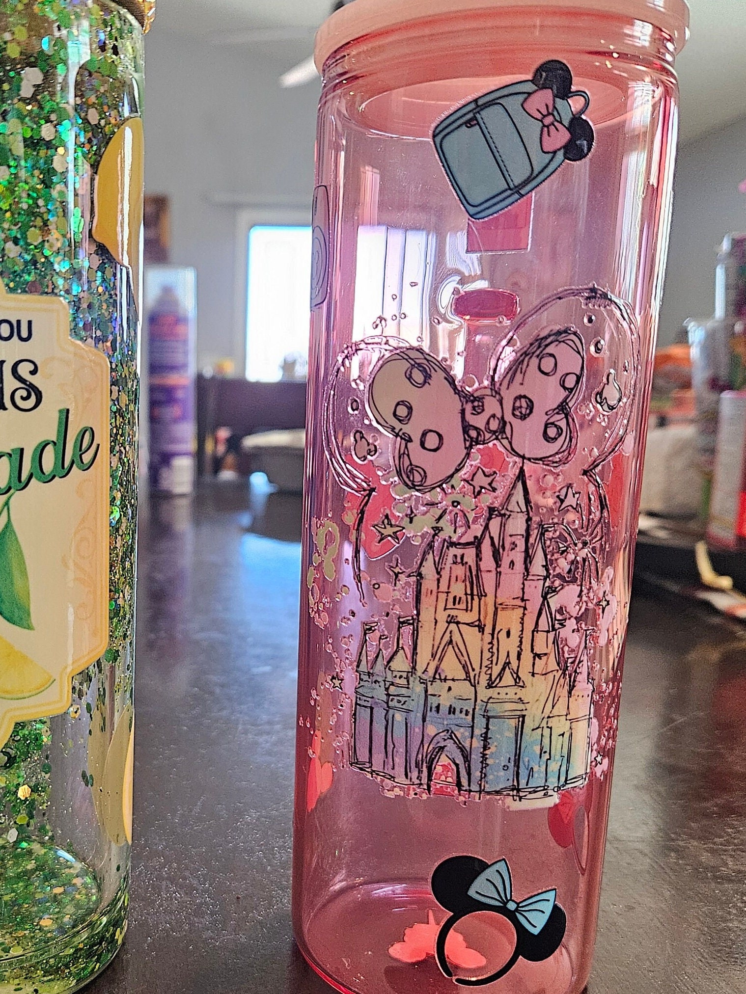 Disney Glass Cup - Etsy