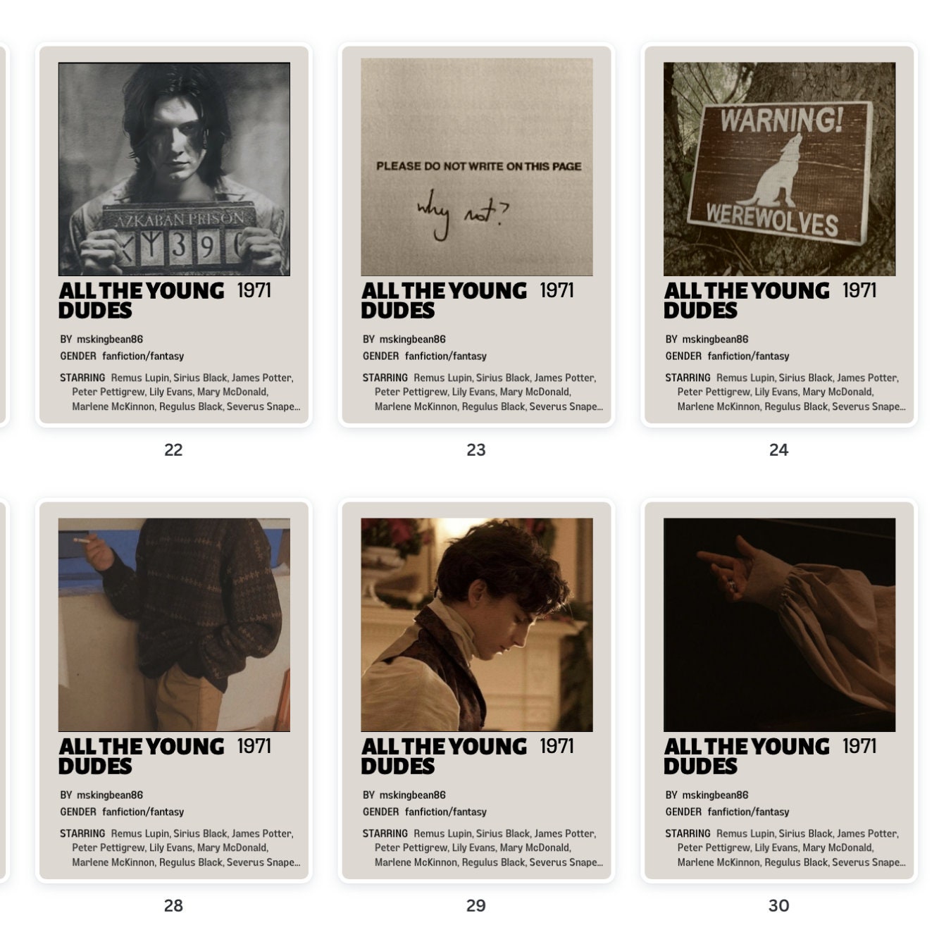 30 ATYD Printable Polaroids/ The Marauders/ All The Young - Etsy México