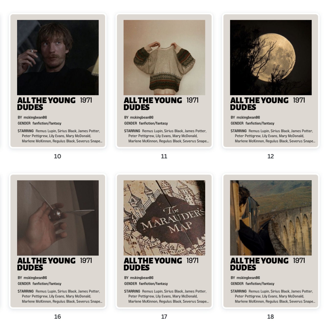 30 ATYD Printable Polaroids/ The Marauders/ All The Young - Etsy México