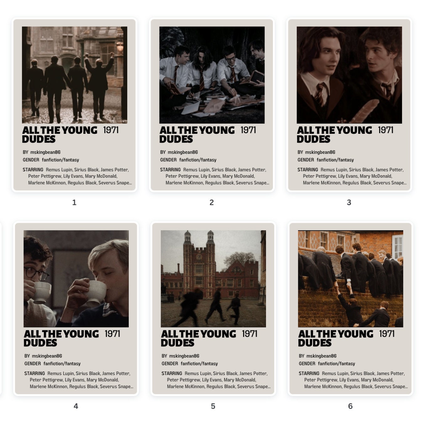 30 ATYD Printable Polaroids/ The Marauders/ All The Young Dudes/ - Etsy ...