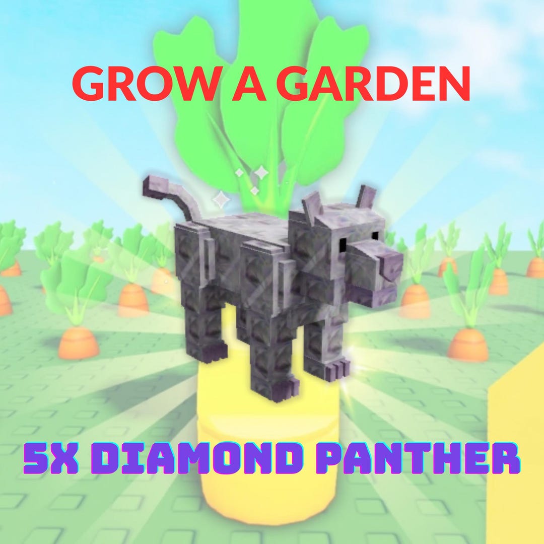 Roblox Grow A Garden: 5x Diamond Panther - Etsy