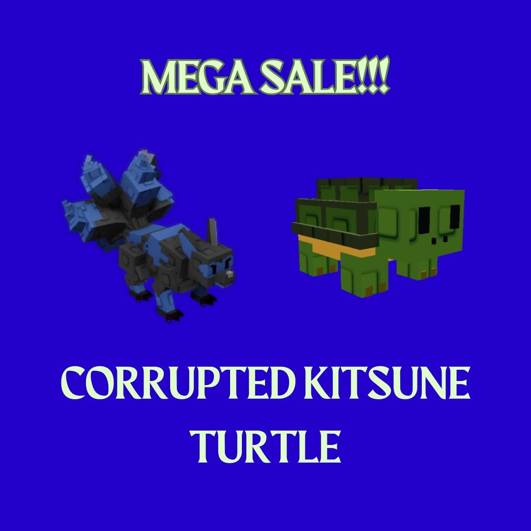 Corrupted Kitsune + Turtle BUNDLE | Grow A Garden | Roblox - Etsy