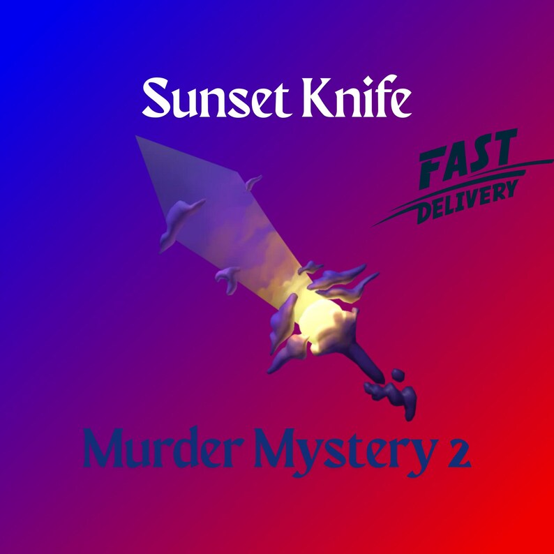 Roblox Murder Mystery 2: Sunset Knife | MM2 - Etsy