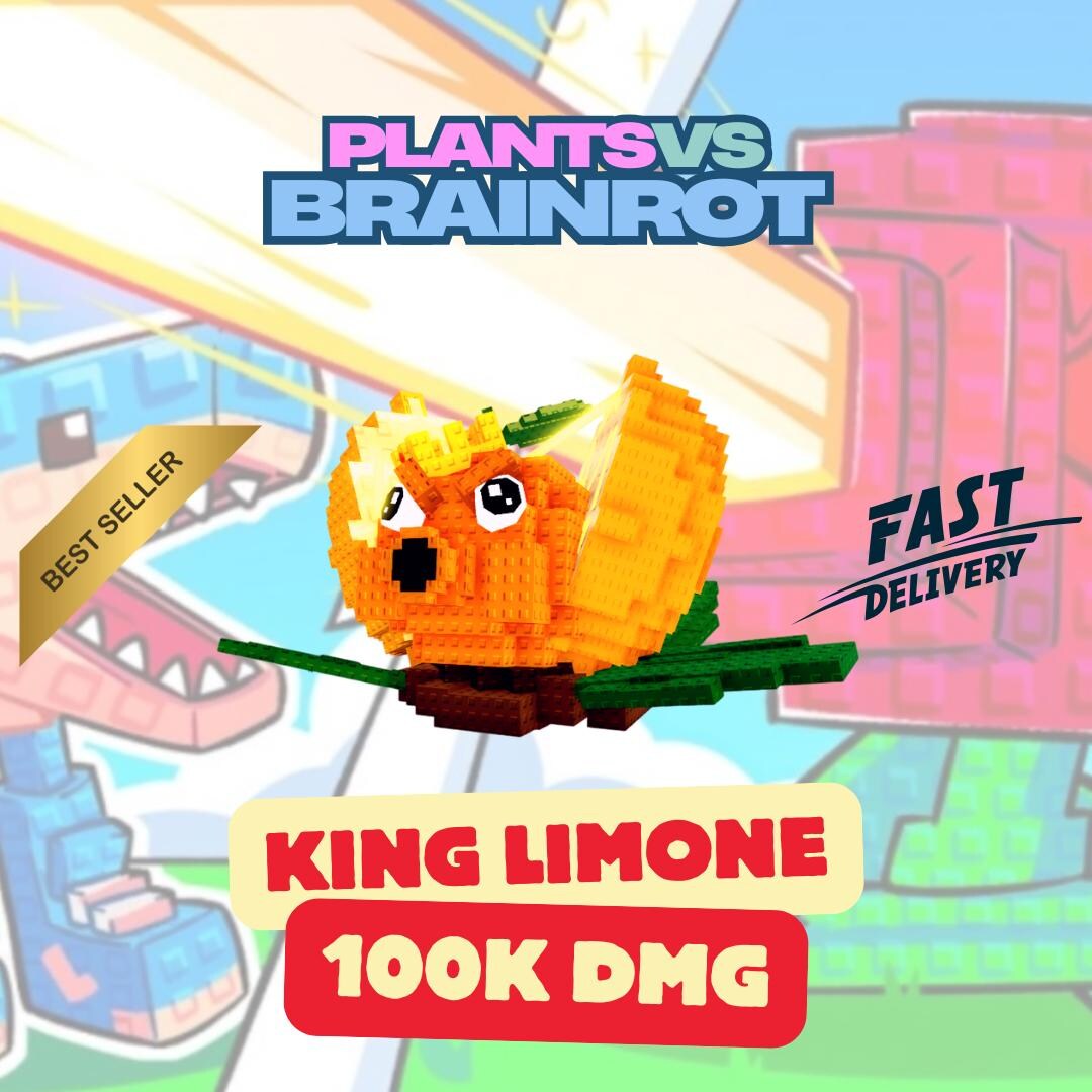 Roblox Plants Vs Brainrot: King Limone | 100K Damage - Etsy