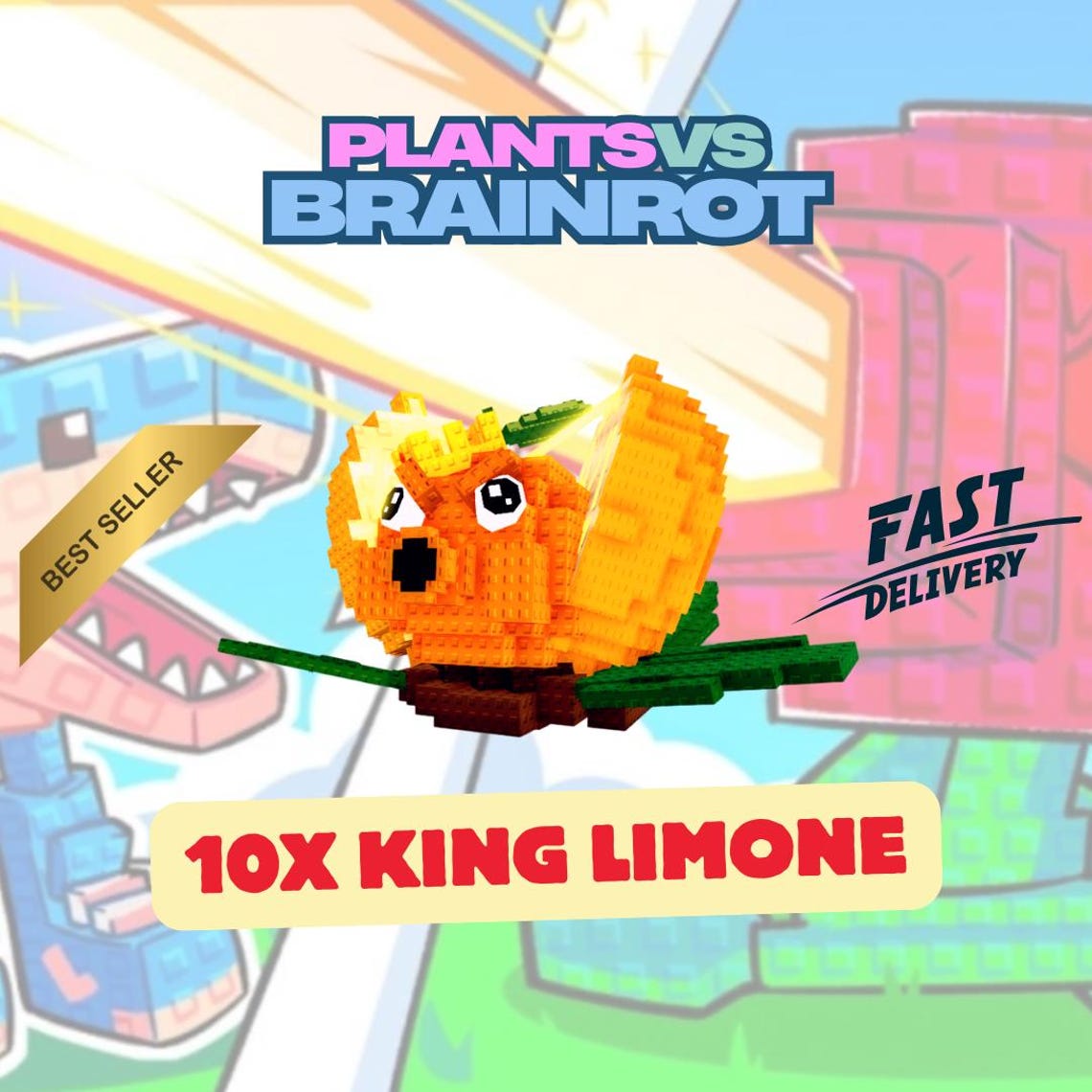 10x King Limone | Plants Vs Brainrot | Roblox | PVB - Etsy