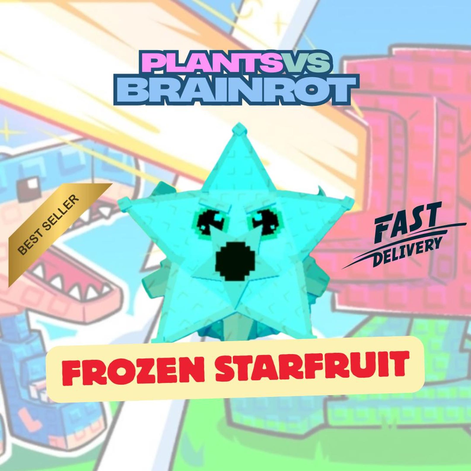 Frozen Starfruit | Plants Vs Brainrot | Roblox | PVB - Etsy Sweden