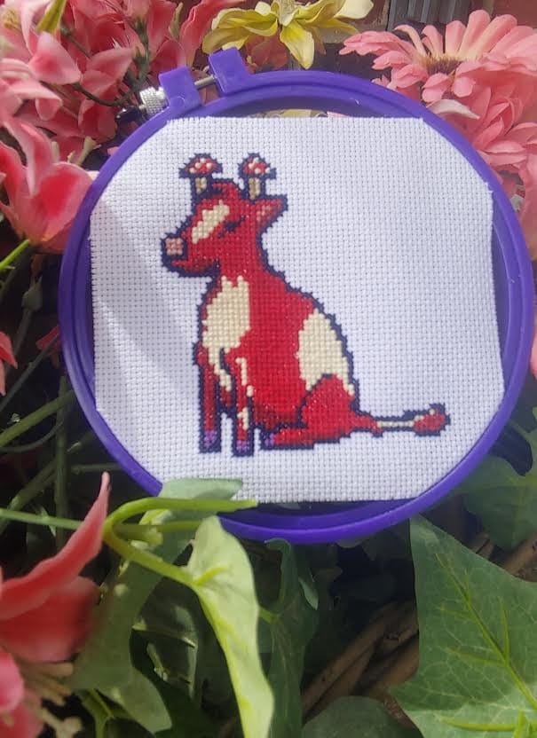 Mushroom Cow Cross Stitch Pattern, Cross Stitch Pattern Pdf, Instant ...