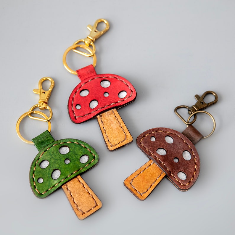 Mushroom #2 Keychain | Mushroom Bag Charm - Etsy