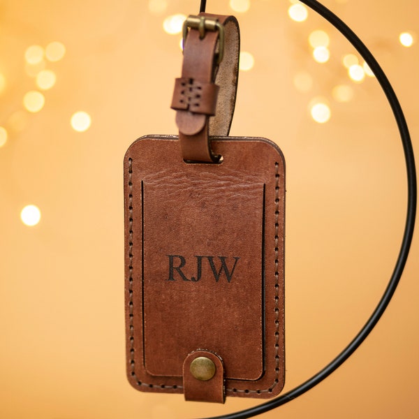 White Leather Luggage Tags Personalized - Etsy