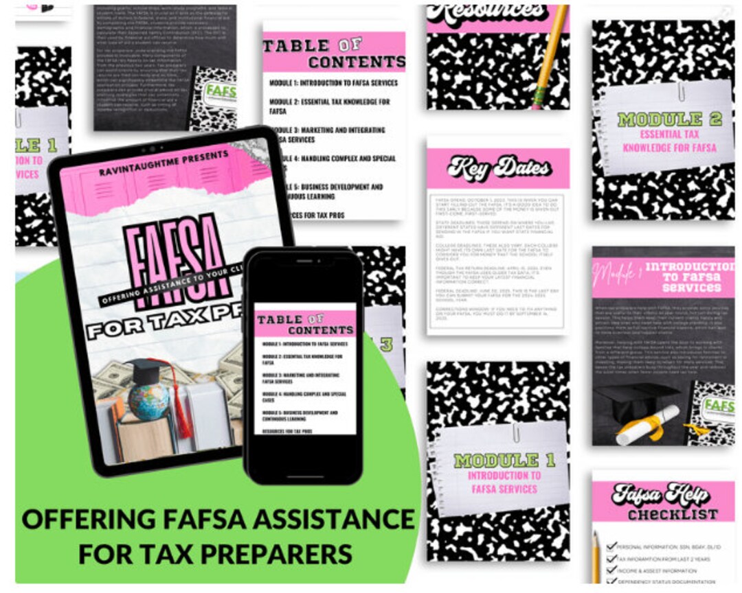 Offering FAFSA Assistance for Tax Preparers | FAFSA Help for Tax Preparers - Etsy