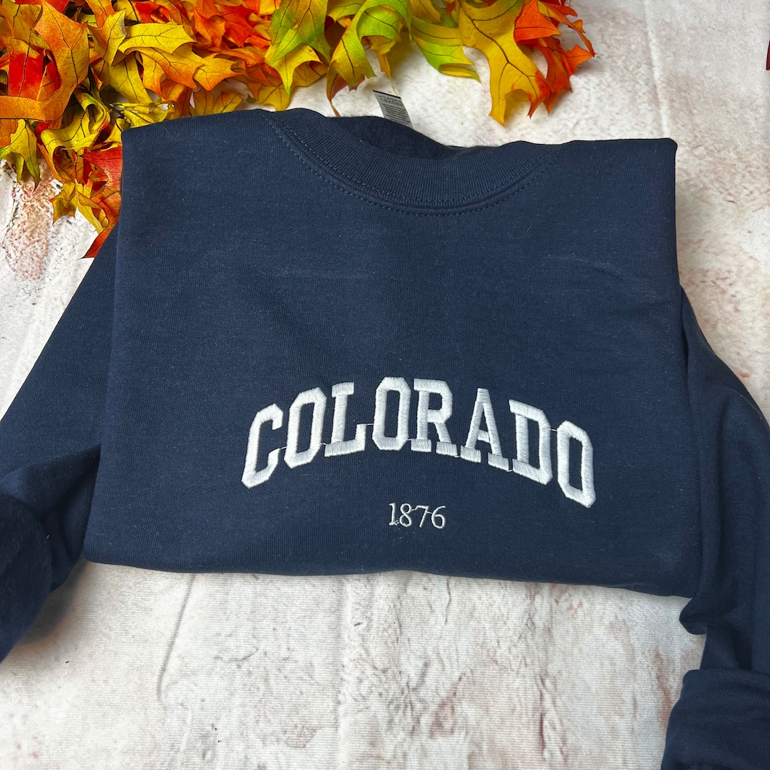 Colorado Embroidered Crewneck Sweatshirt- Colorado City Shirt - Custom ...