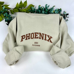 Phoenix Embroidered Crewneck Sweatshirt - Etsy
