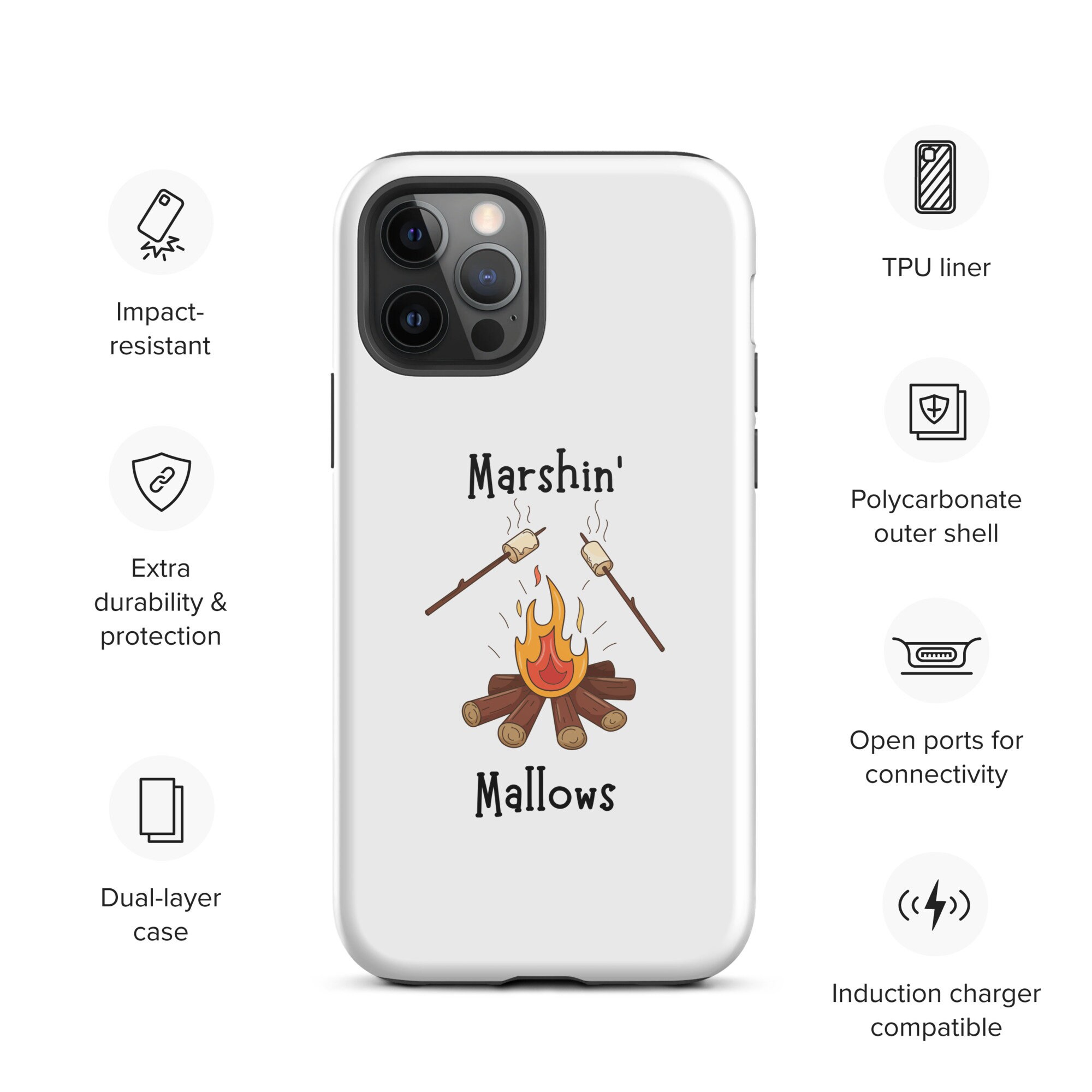 Camping Country Western Themed Marshin' Mallows Tough iPhone Case - Etsy