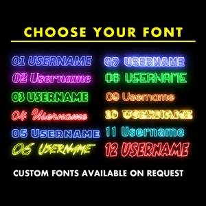 Custom Neon Animated Name - Overlay - Etsy