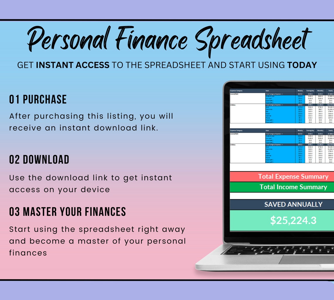 2024 Finance Tracker & Expense Tracker | Google Sheets Personal Budget ...
