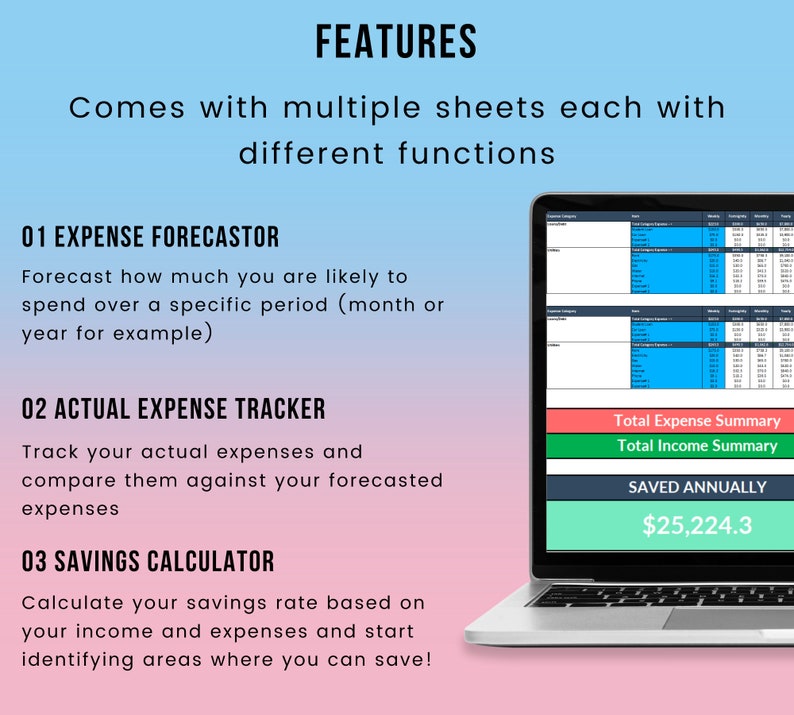 2024 Finance Tracker & Expense Tracker | Google Sheets Personal Budget ...