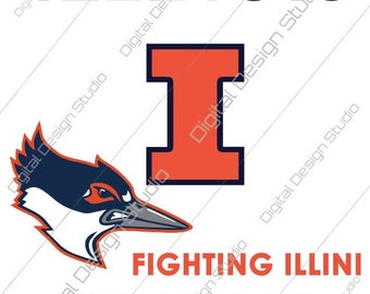 University of Illinois I Logo Cricut Cut Files - Etsy