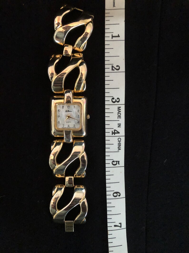 Le Baron Square Face Watch -gold Toned - FREE SHIPPING - Etsy