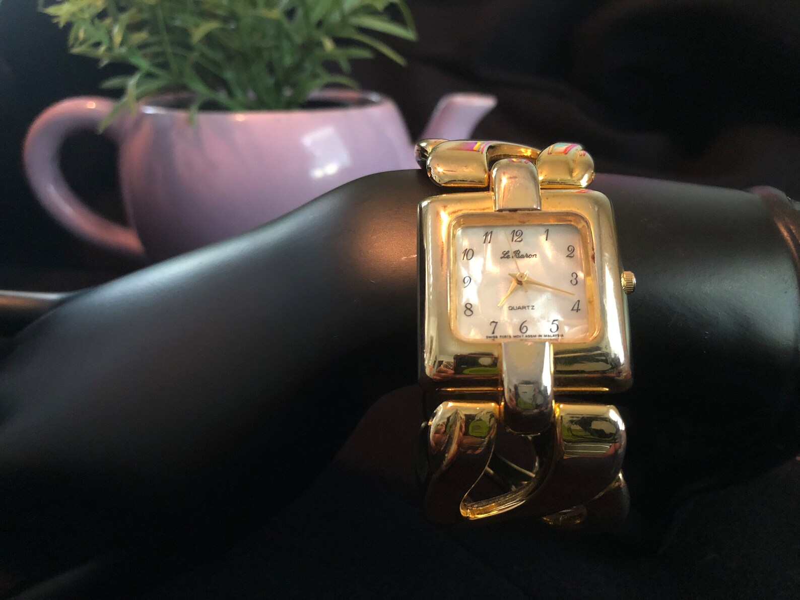 Le Baron Square Face Watch -gold Toned - FREE SHIPPING - Etsy