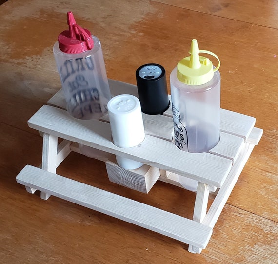 Picnic Table Condiment Holder/condiment Tray/mustard Ketchup - Etsy