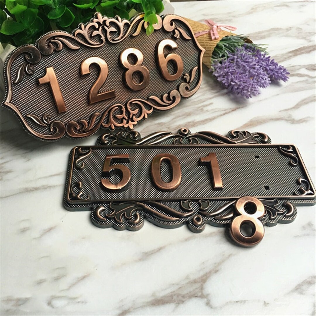 Custom Modern House Number Plaque. Luxury Door Number Slate. - Etsy