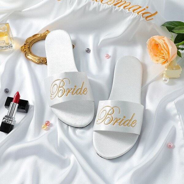 Satin Slippers - Etsy