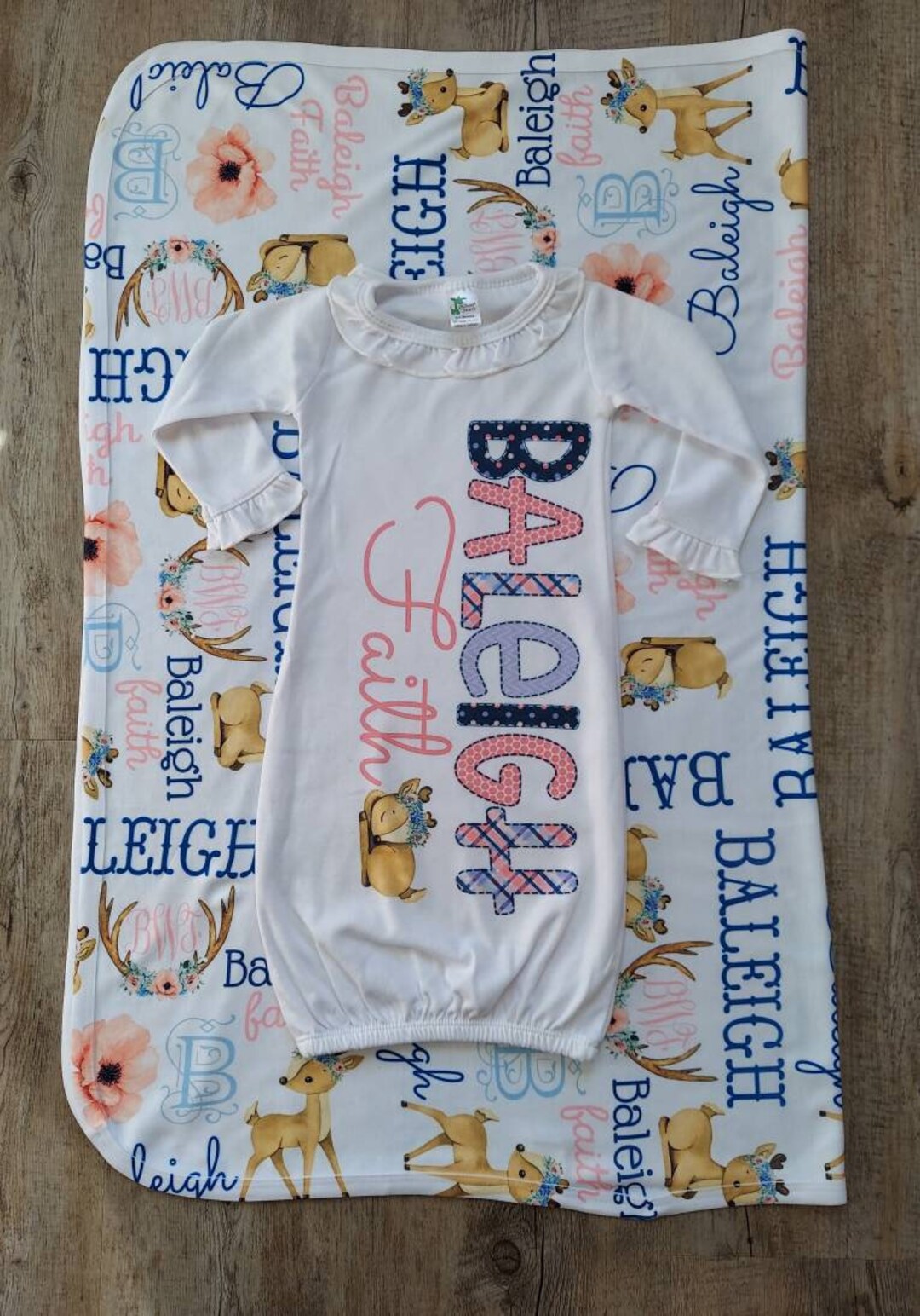 Personalized Baby Gown, Bring Home Outfit, Baby Girl, Baby Name Gown ...