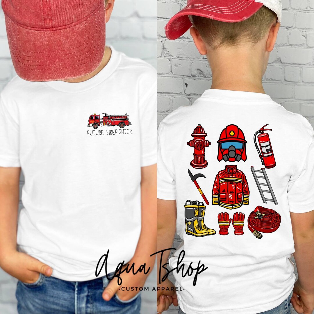 Future Firefighter Shirt for Kids, Toddlers Fireman Tshirt, Firetruck ...
