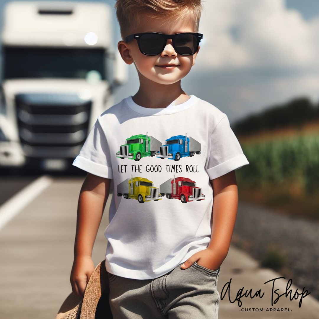 Semi Truck Shirts for Kids, Big Rig Shirts for Toddler, Children's Semi ...