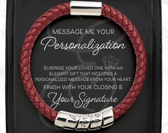 Personalized Mens Bracelet - Etsy