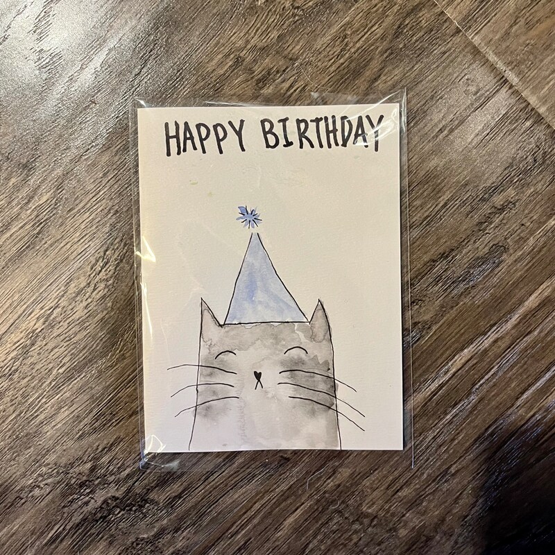 Kitty Cat Card - Etsy