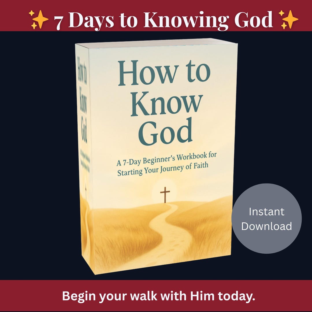 Christian Workbook for Beginners | How to Know God in 7 Days - Etsy
