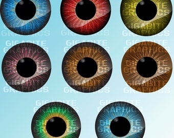 Jar of Monster Eyeballs Vector Clipart Set / Outline, Stamp & Color ...