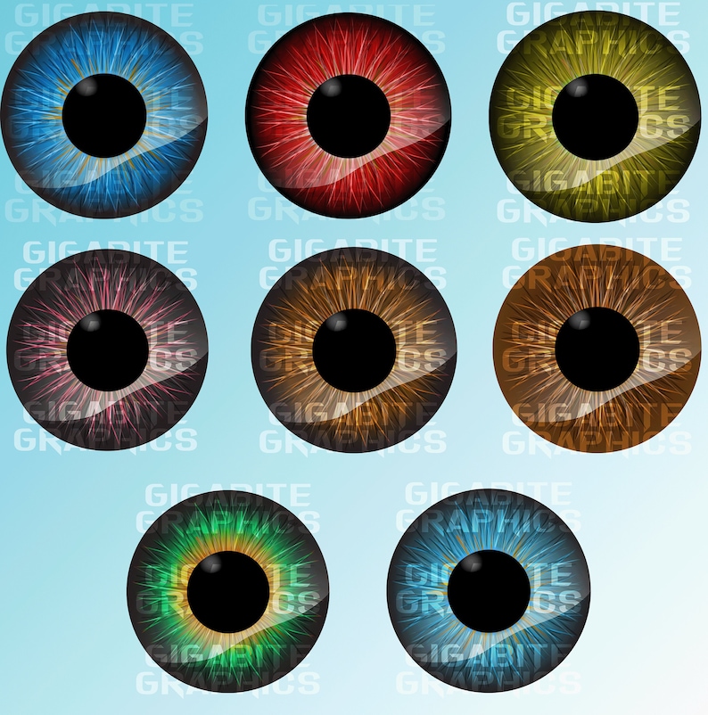 Eyeballs Vector Clipart Set /halloween Spooky Monster Eyes , Stamp ...