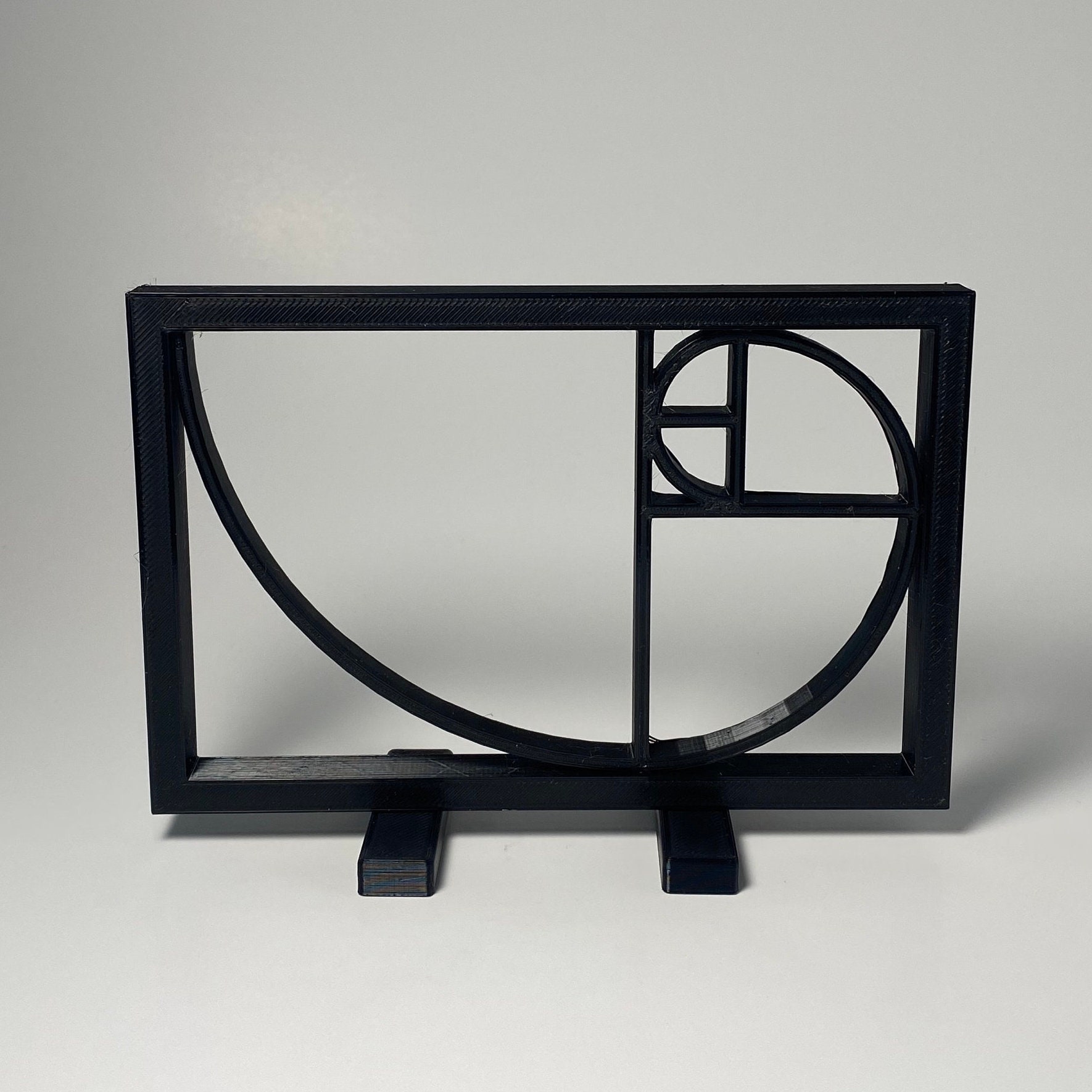 Fibonacci Wall/shelf Art, 3D Printed Fibonacci Spiral, Golden Rectangle ...