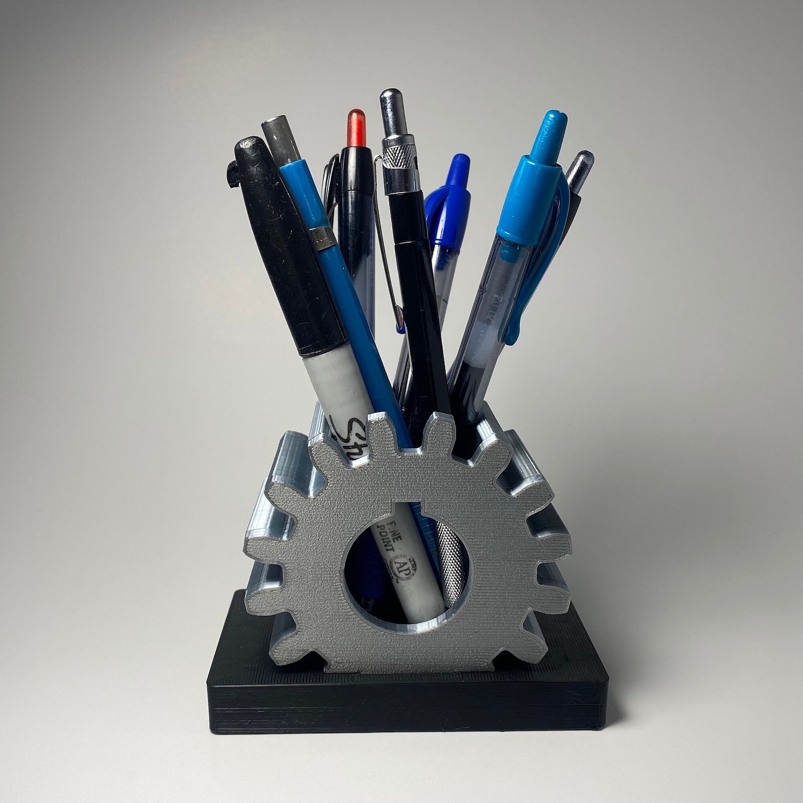 Spur Gear Desktop Organizer, 3D Printed Pen and Pencil Holder ...