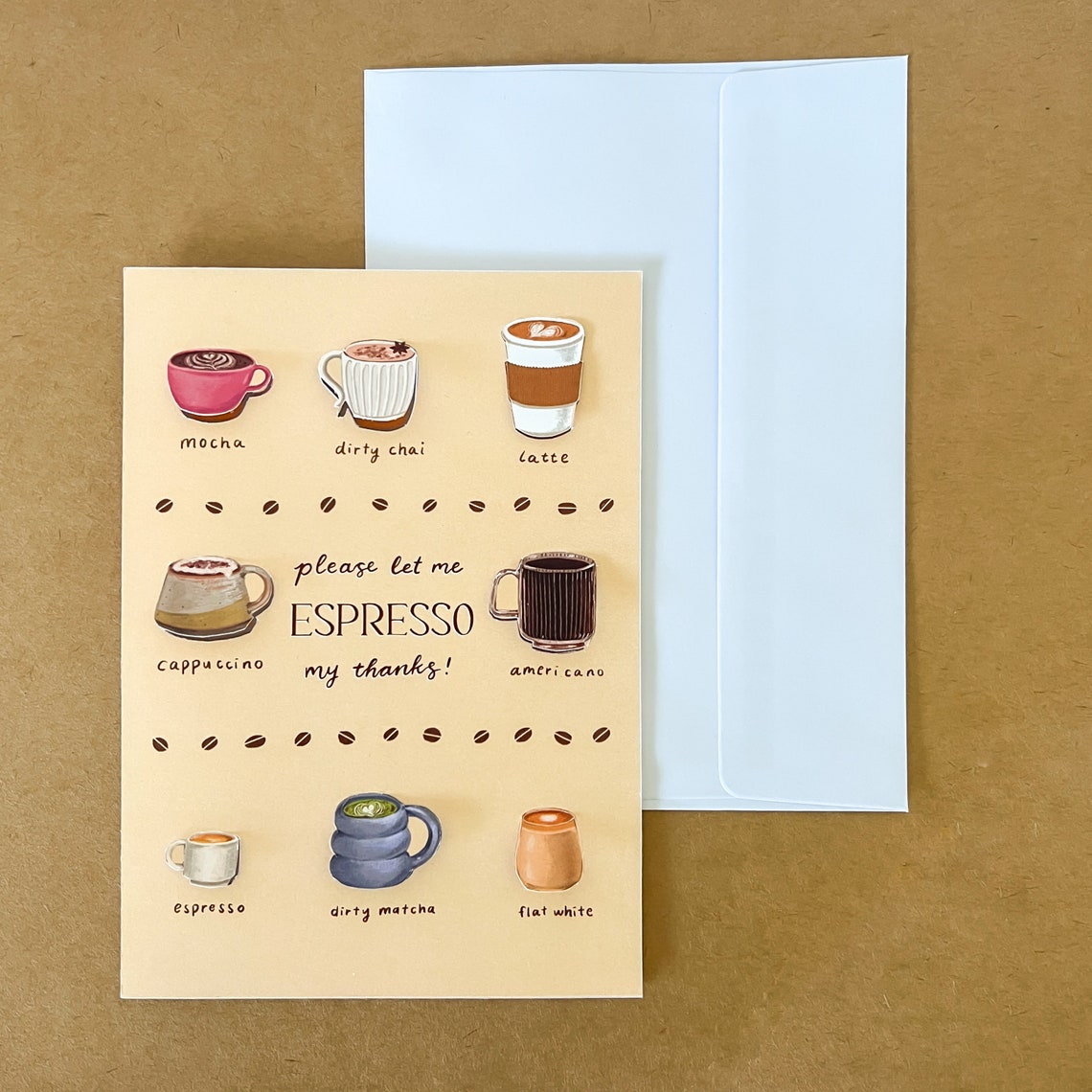 Coffee Thank You Card interactive - Etsy