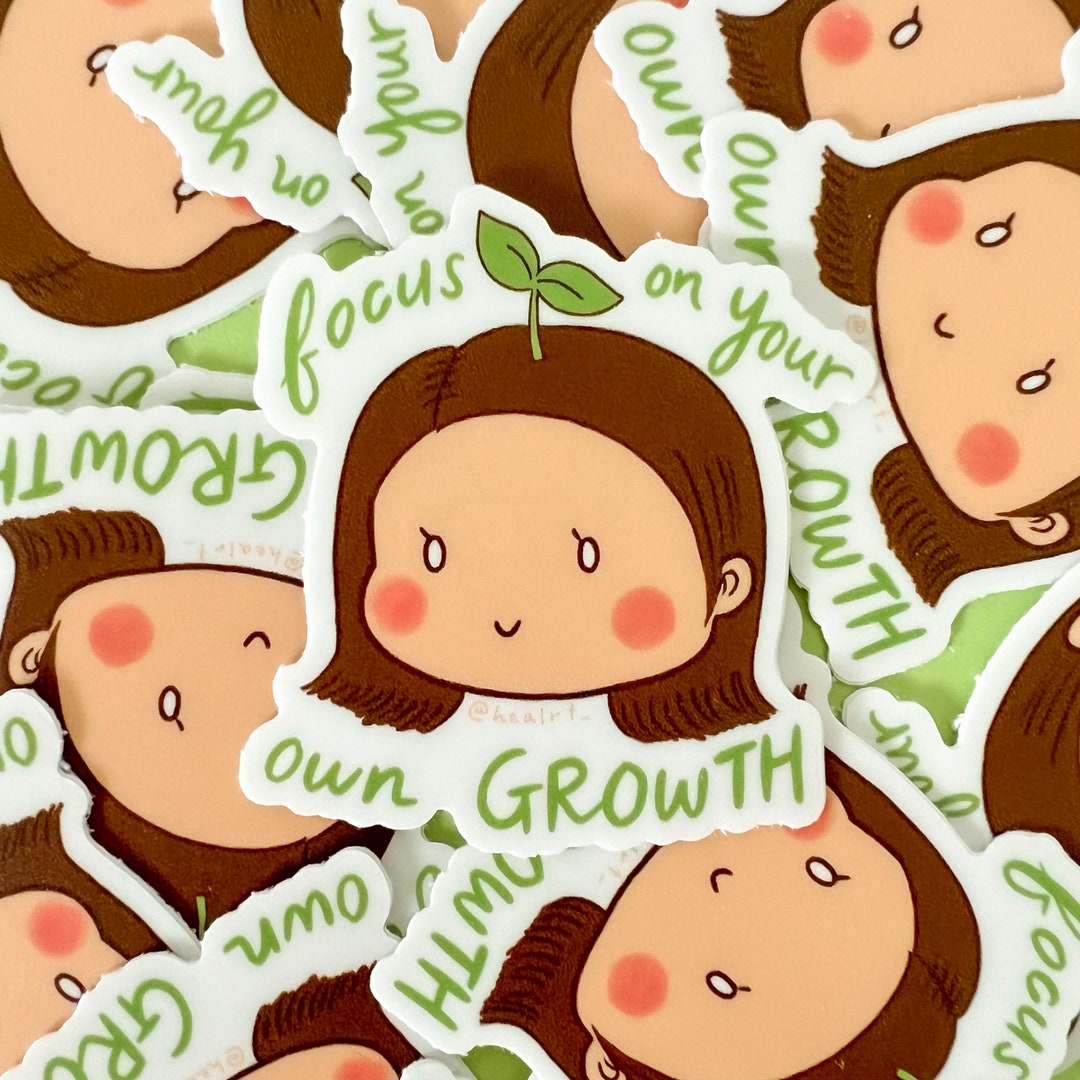 Focus on Your Own Growth Sticker - Etsy