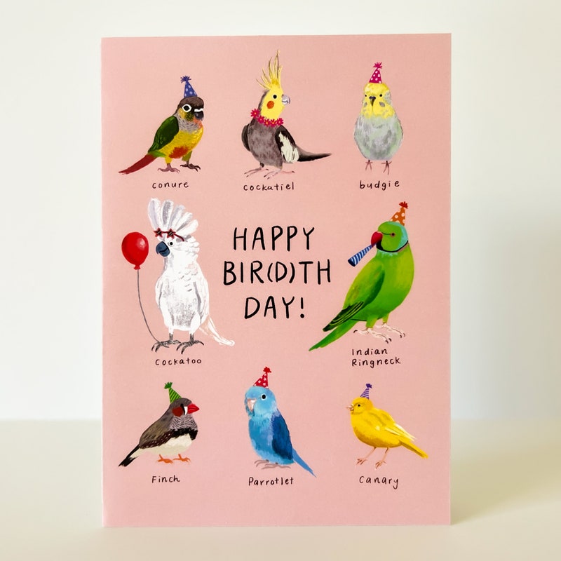 Bird Birthday Card - Etsy