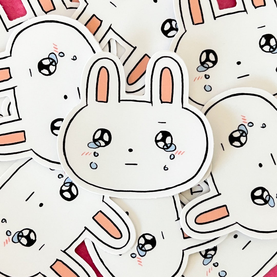 Cry Bunny Sticker - Etsy