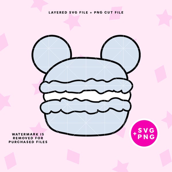 Mickey Macaron Template - Etsy