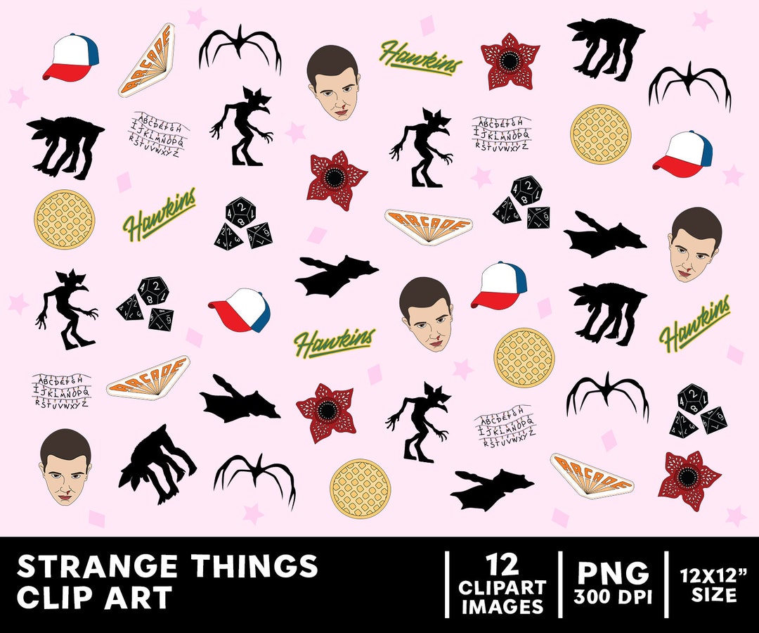 Stranger Things Clip Art Digital Download Demogorgon Eleven - Etsy