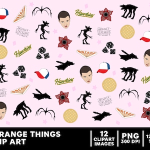 Stranger Things Clip Art Digital Download Demogorgon Eleven - Etsy