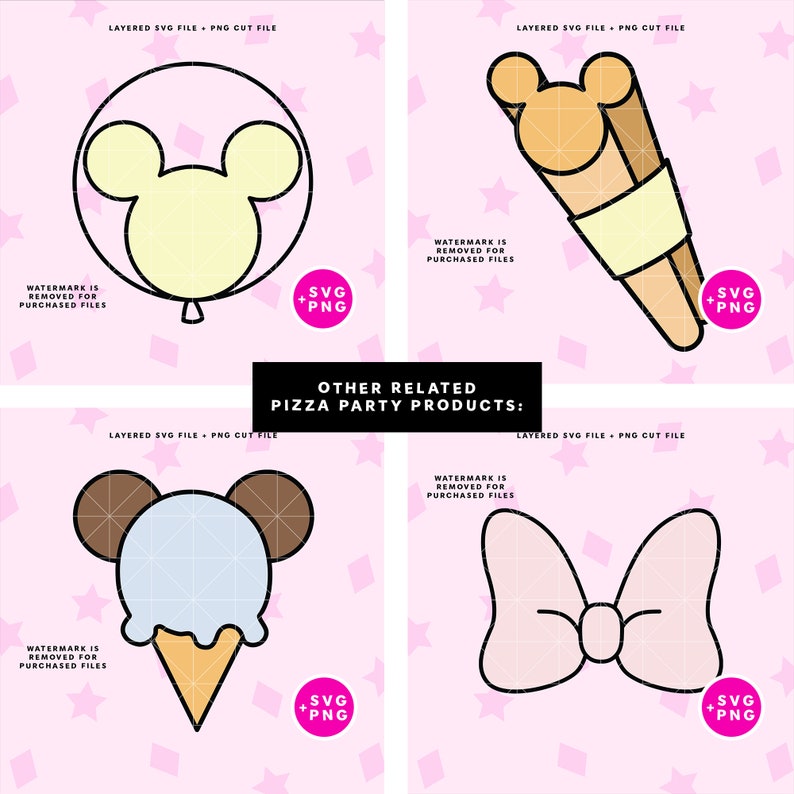 Park Snacks Food Pastel Clip Art Digital Download Mickey PNG - Etsy