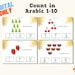 Arabic Numbers Counting Cards 1-10 in Arabic Counting - Etsy Canada