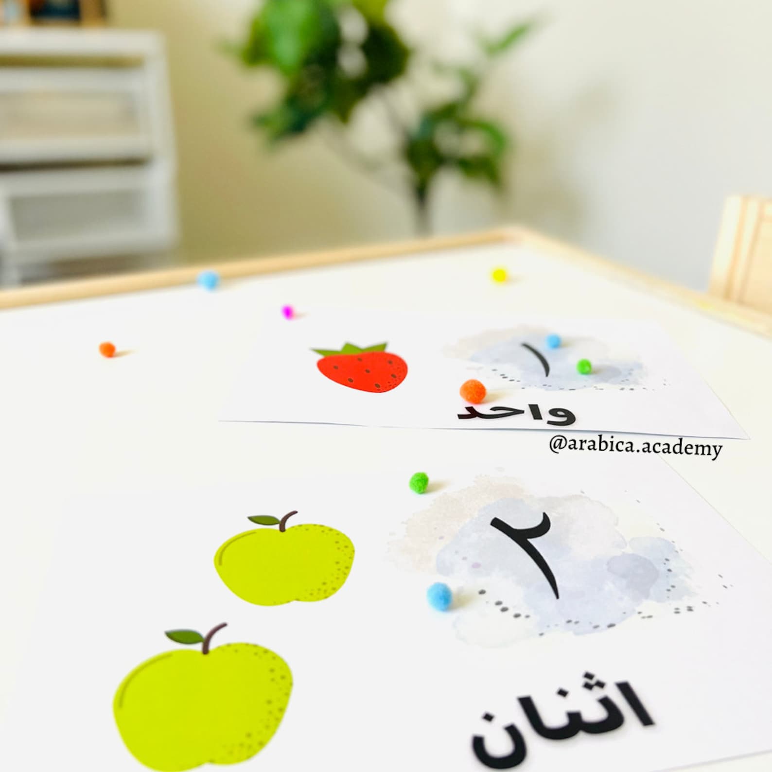 Arabic Numbers Flashcards With Fruits | 1-10 in Arabic | Arabic for ...
