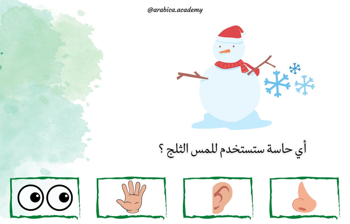 My Five Senses Cards in Arabic Five Senses Activities - Etsy Canada