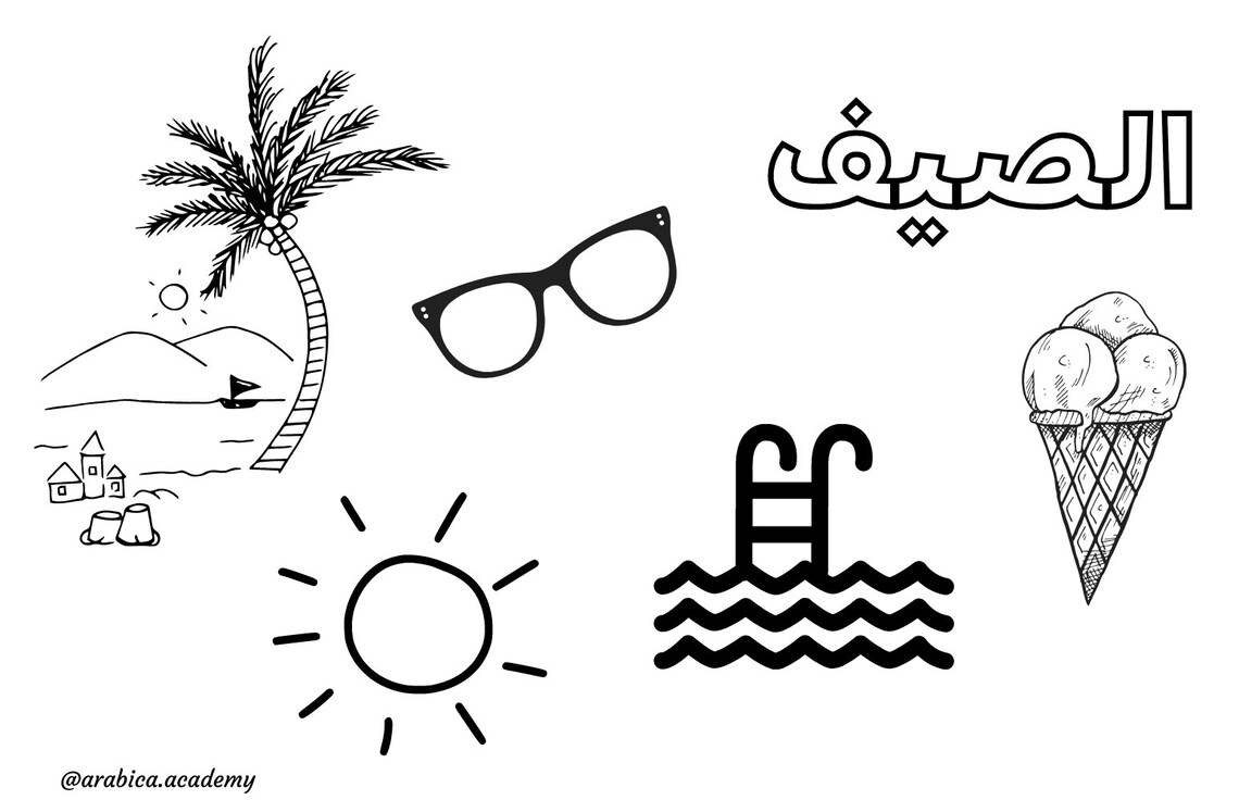 Seasons in Arabic Coloring Pages Arabic for Kids Arabic - Etsy Canada