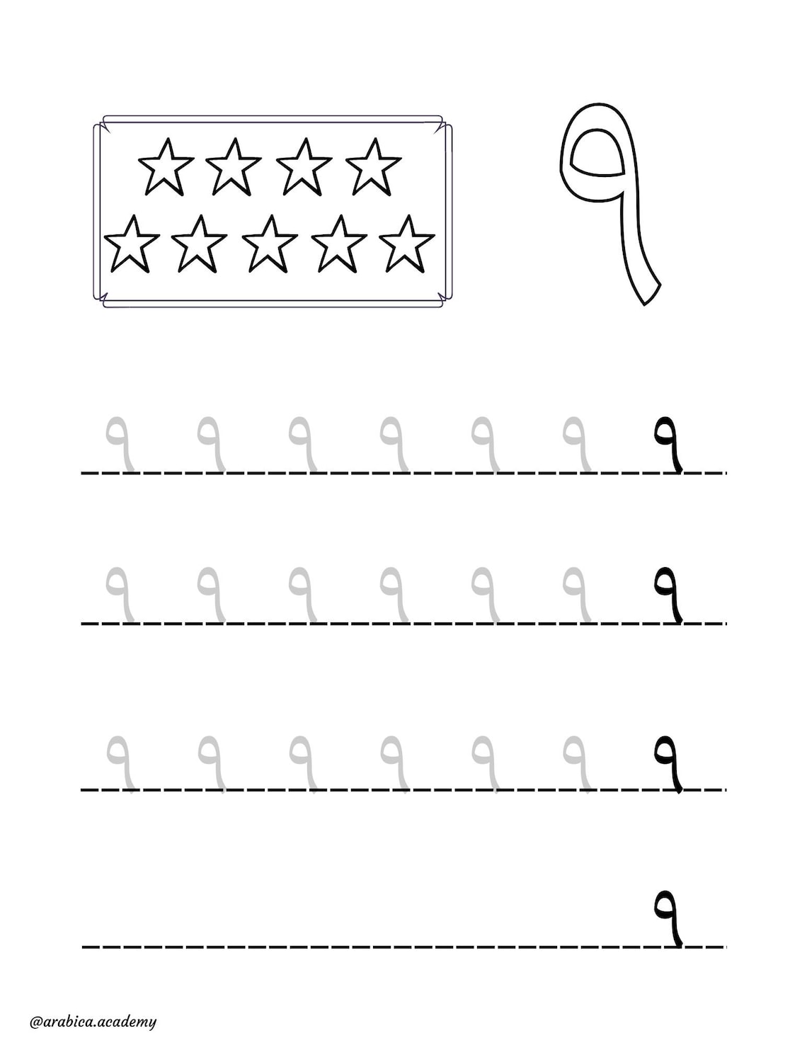 Tracing Arabic Numbers Activity | Color the Number| Arabic Numbers ...